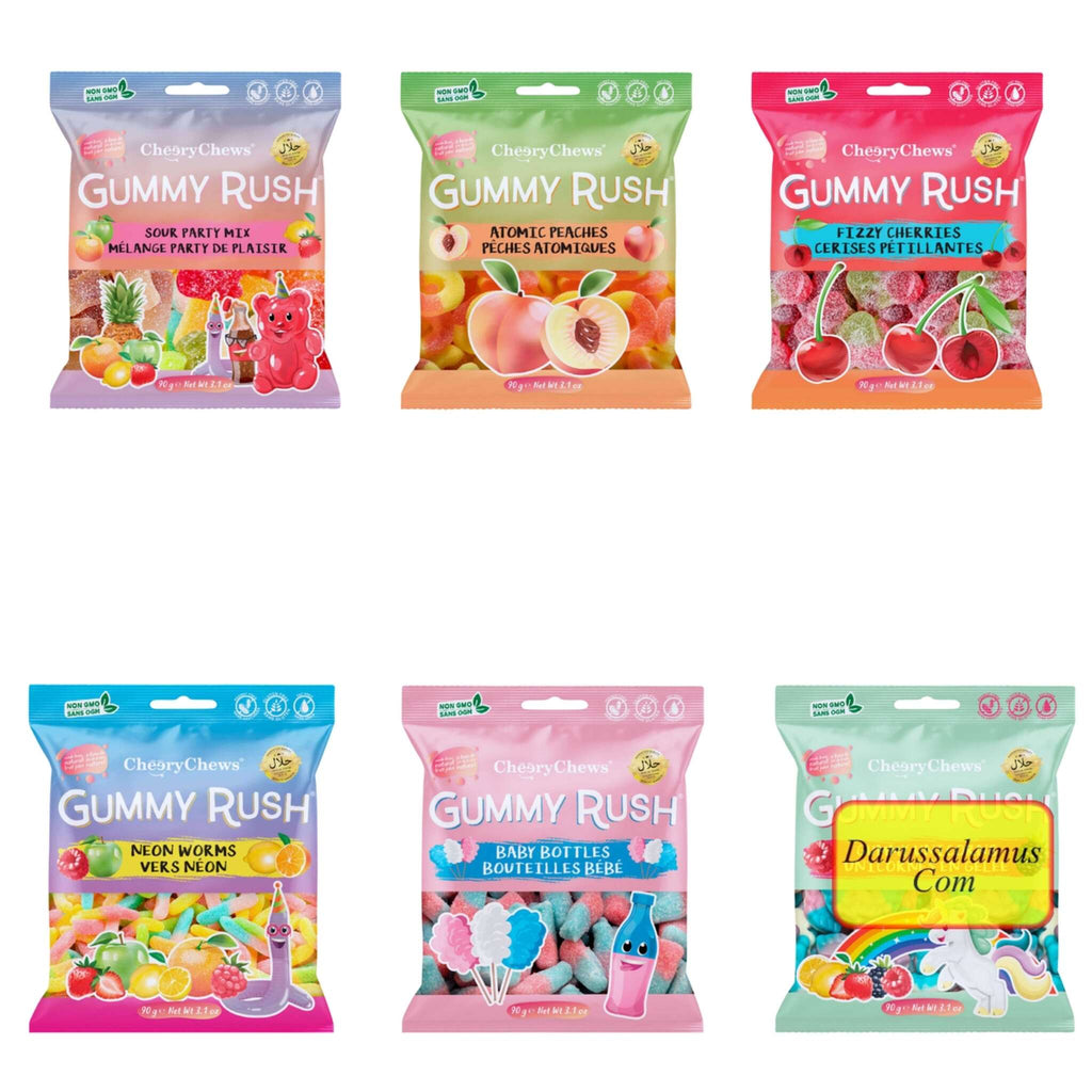 Gummy Rush Assorted Gummies – Halal Fruity Candy Mix – DARUSSALAM US