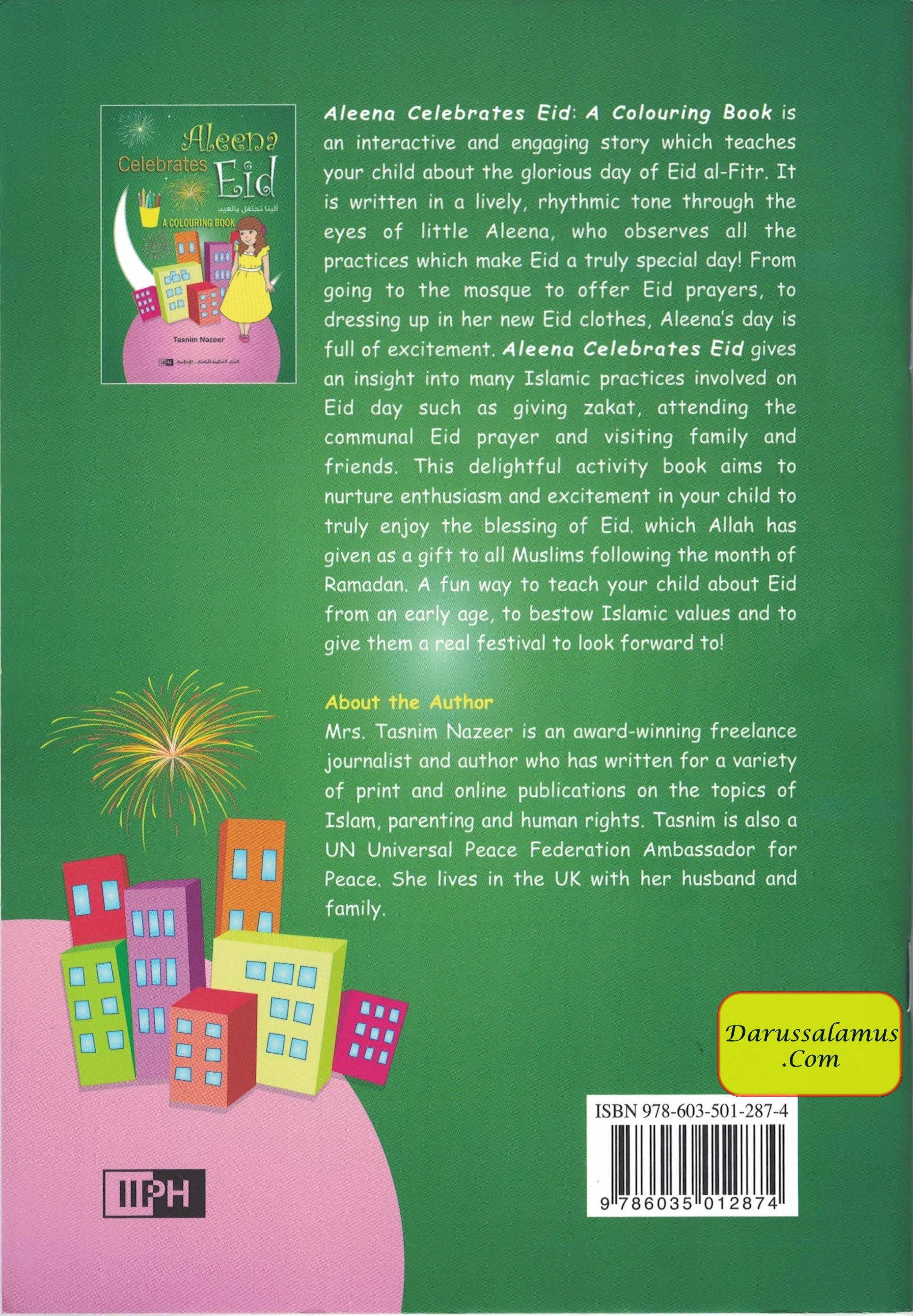 Aleena Celebrates Eid (Colouring book) By Tasnim Nazeer – DARUSSALAM US