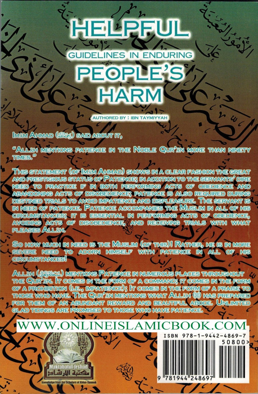 Helpful Guidelines In Enduring People's Harm By Taymiyyah – DARUSSALAM US